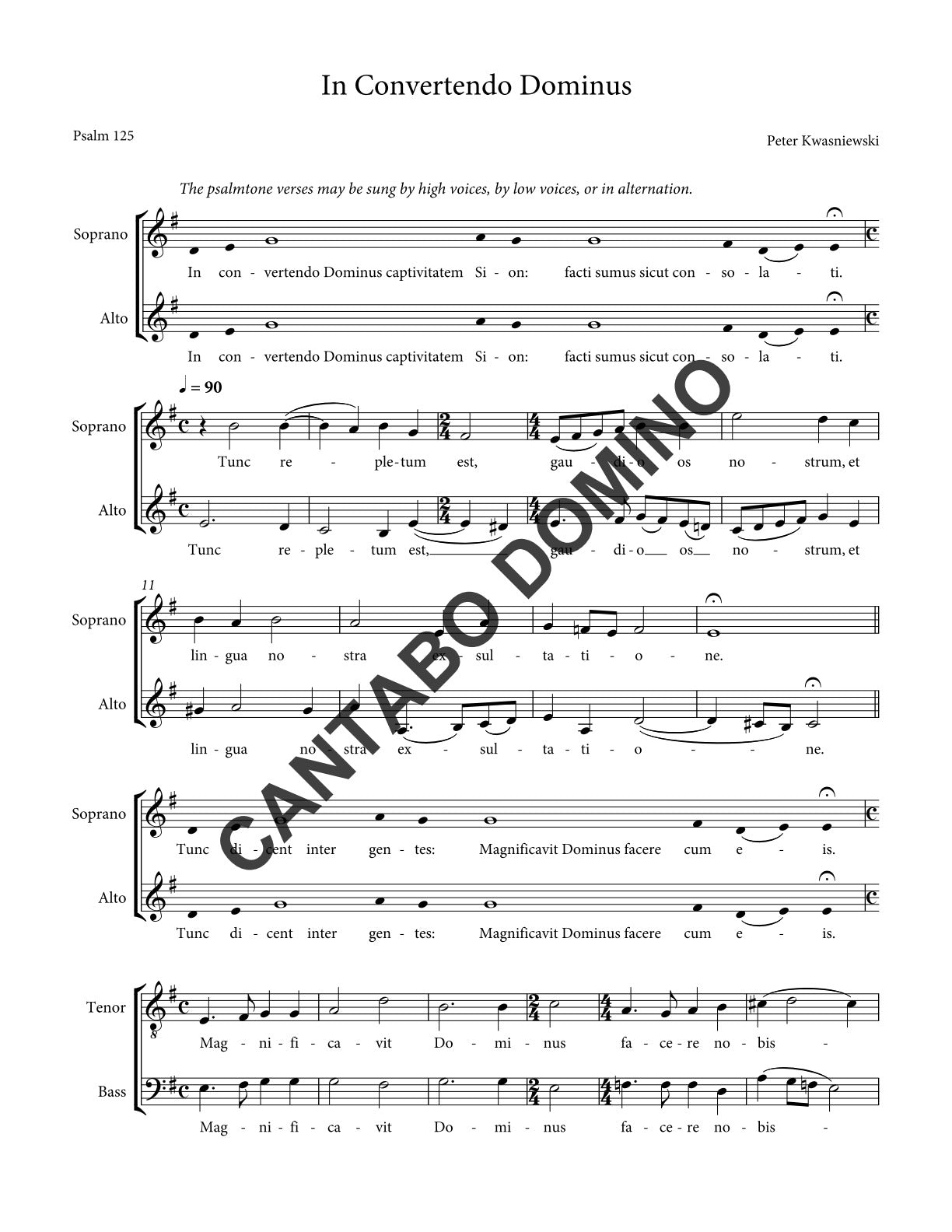In convertendo Domini (Ps 125) – Cantabo Domino